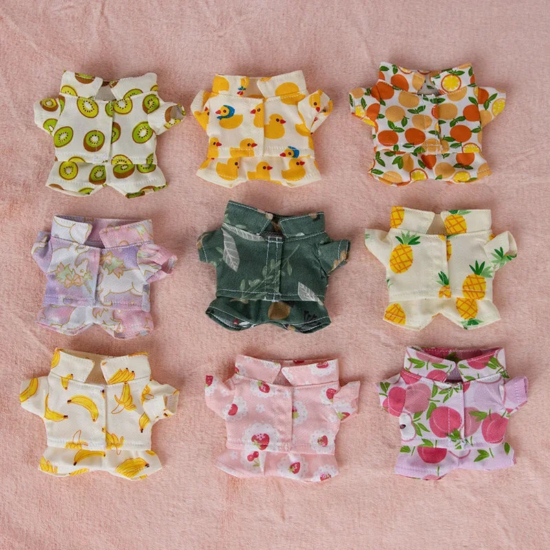 10cm-Plush-Doll-Clothes-Suit-Fruit-Strawberry-Printing-Lapel-Shirt ...