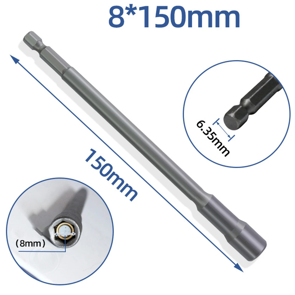 150mm Long 6mm 19mm Screw Metric Driver Tool Set Adapter Drill Bit 5 To ...