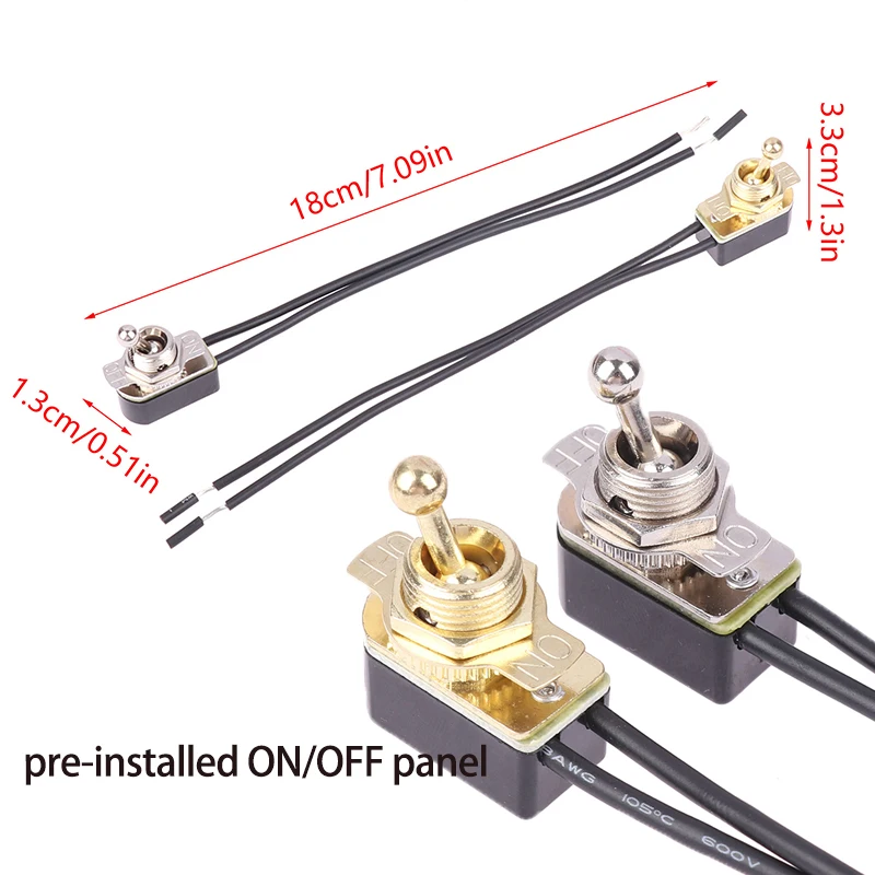 1Pc-AC-250V-3A-On-Off-Prewired-Standard-Toggle-Switch-With-Wire-Cable ...