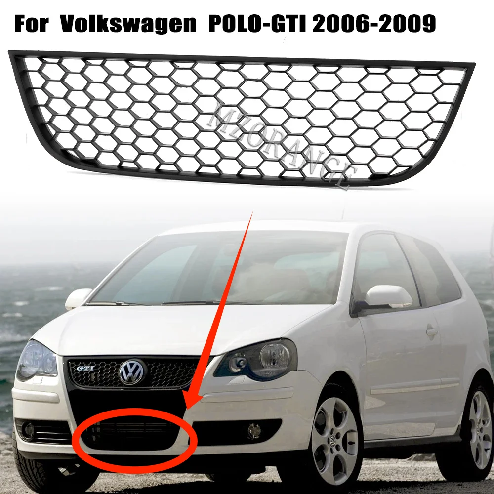 Car-Front-Center-Bumper-Vent-Grille-Grill-Cover-For-VW-POLO-GTI-MK4-9N3 ...