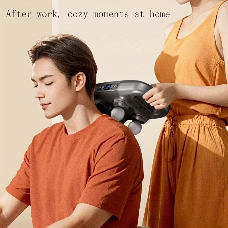 8-Head Deep Tissue Percussion Massage Gun Electric High-Frequency ...