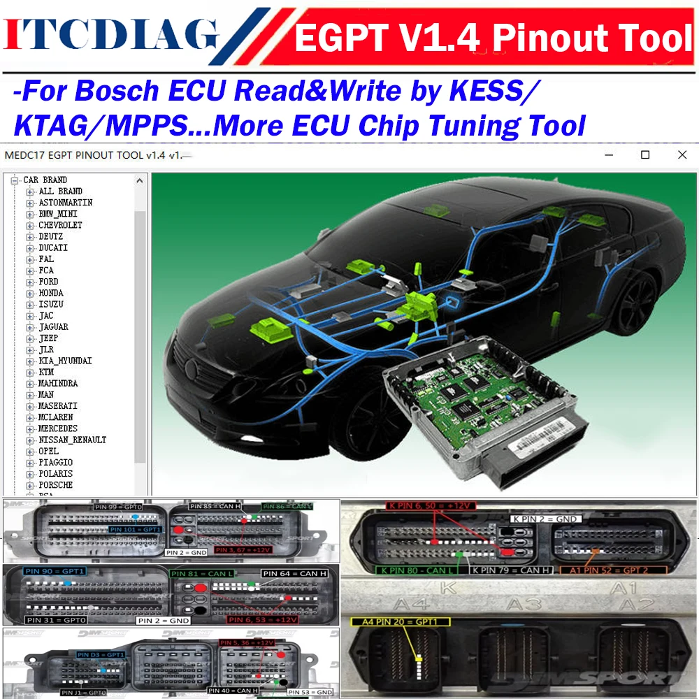 EGPT V1.4 Pinout Tool for Bosch ECU EGPT Connections ECU Connections ...