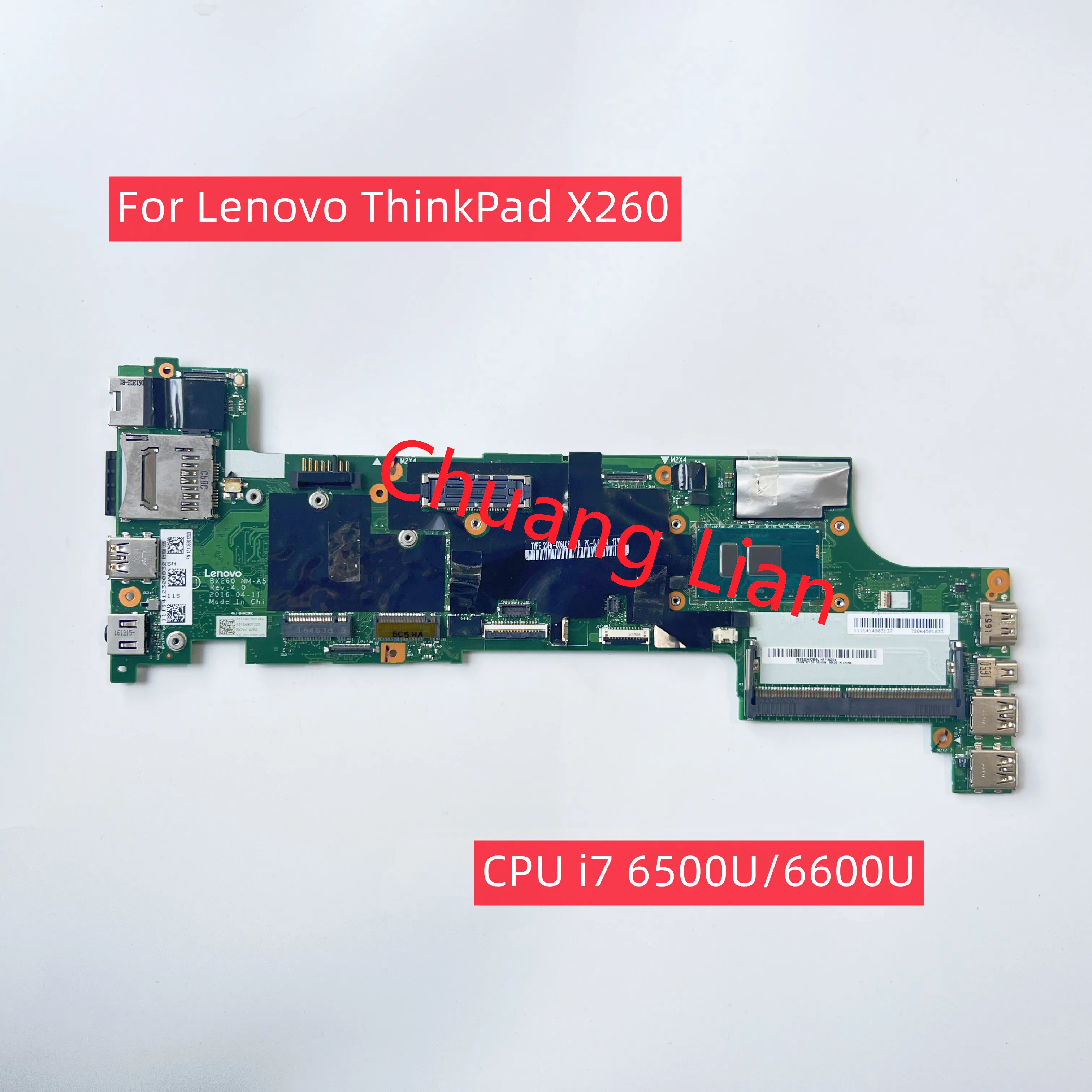 BX260 NM A531 For Lenovo ThinkPad X260 Laptop Motherboard with i3 I5 I7 ...