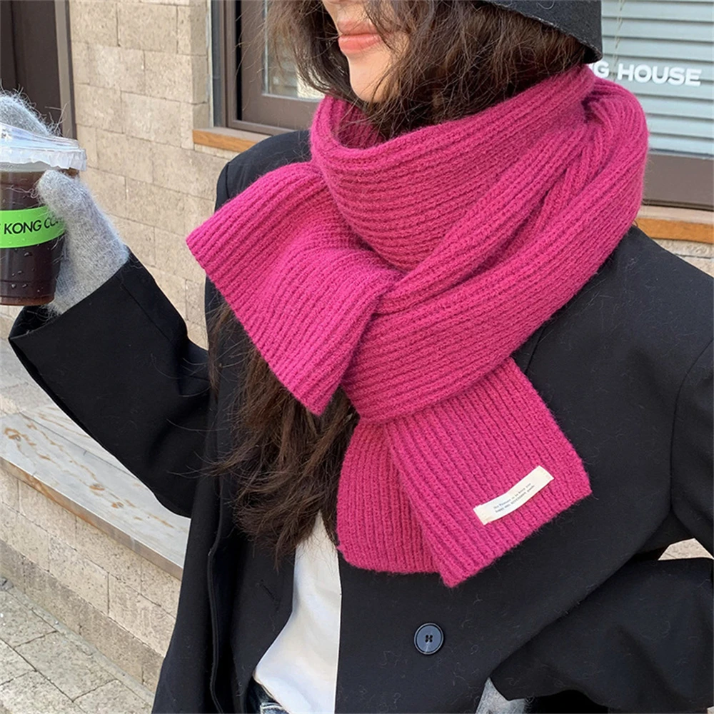 Korean-Scarves-for-Women-Winter-Warm-Cashmere-Knitting-Scarf-Unisex ...