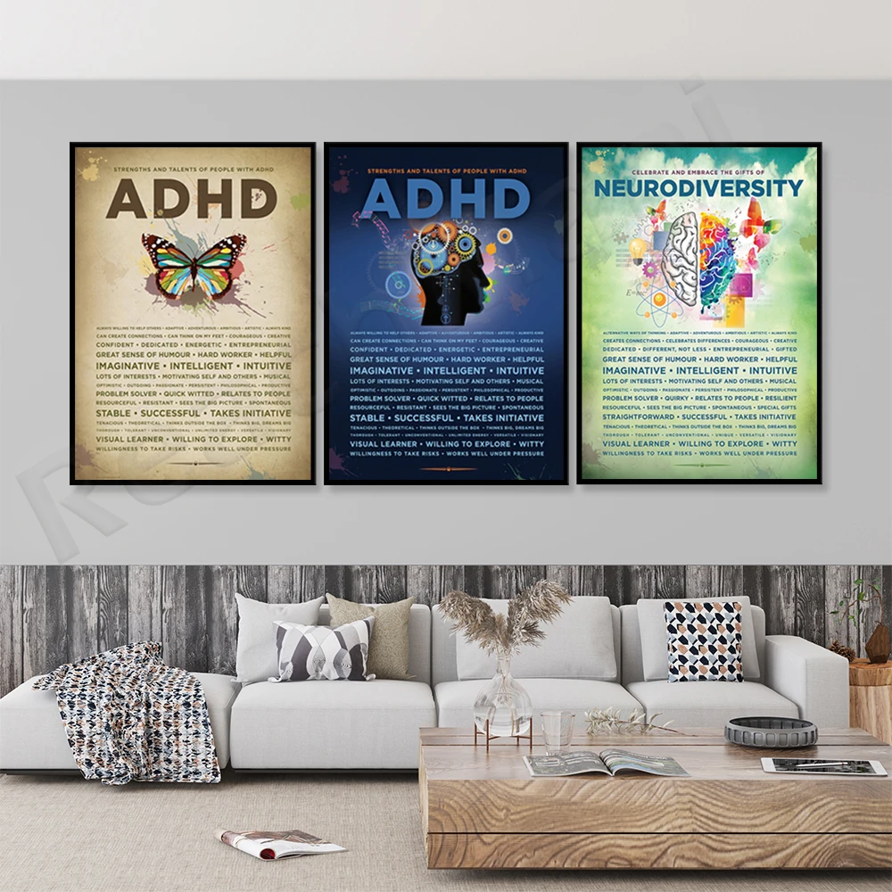 Neurodiversity Poster, Adhd Poster Butterfly, Adhd Poster Brain Science ...