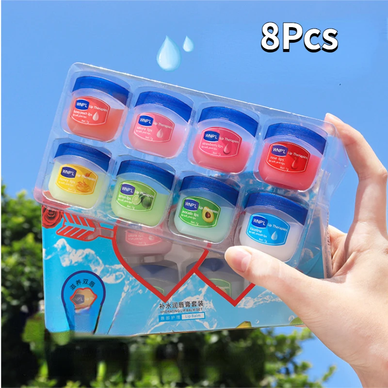 4-8pcs-Fruit-Series-Lip-Gloss-Set-Lip-Balm-Set-Moisturizing-Refreshing ...