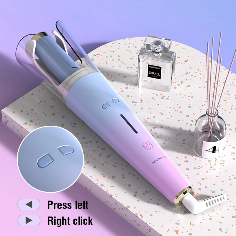 Bigoudi électrique multifonction, rotation automatique, LCD, fer à friser, rotation automatique ...