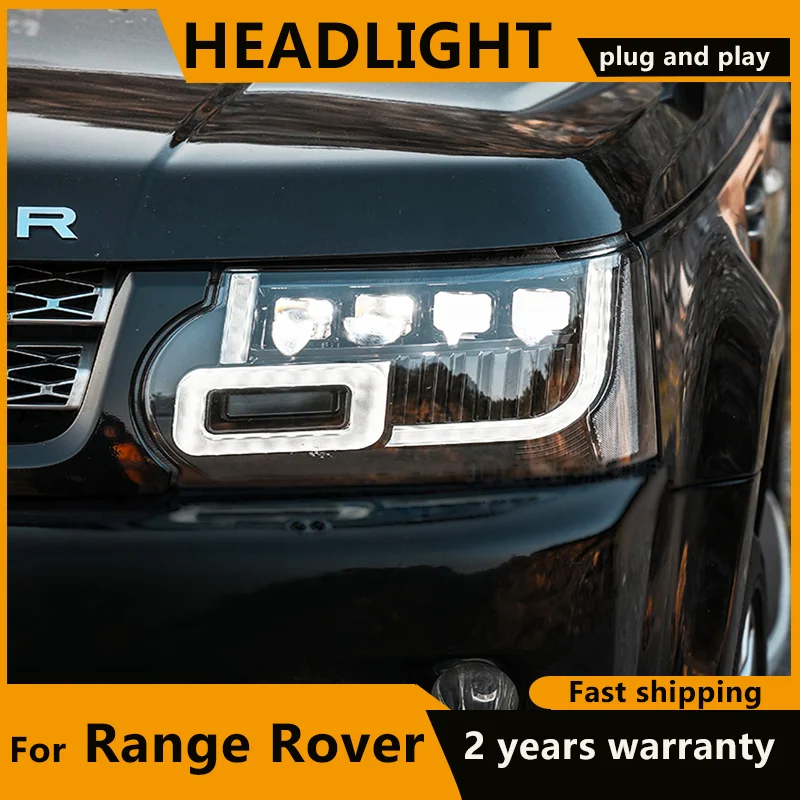 For-Range-Rover-Vogue-Headlights-2010-2013-Land-Rover-Matrix-LED-Head ...