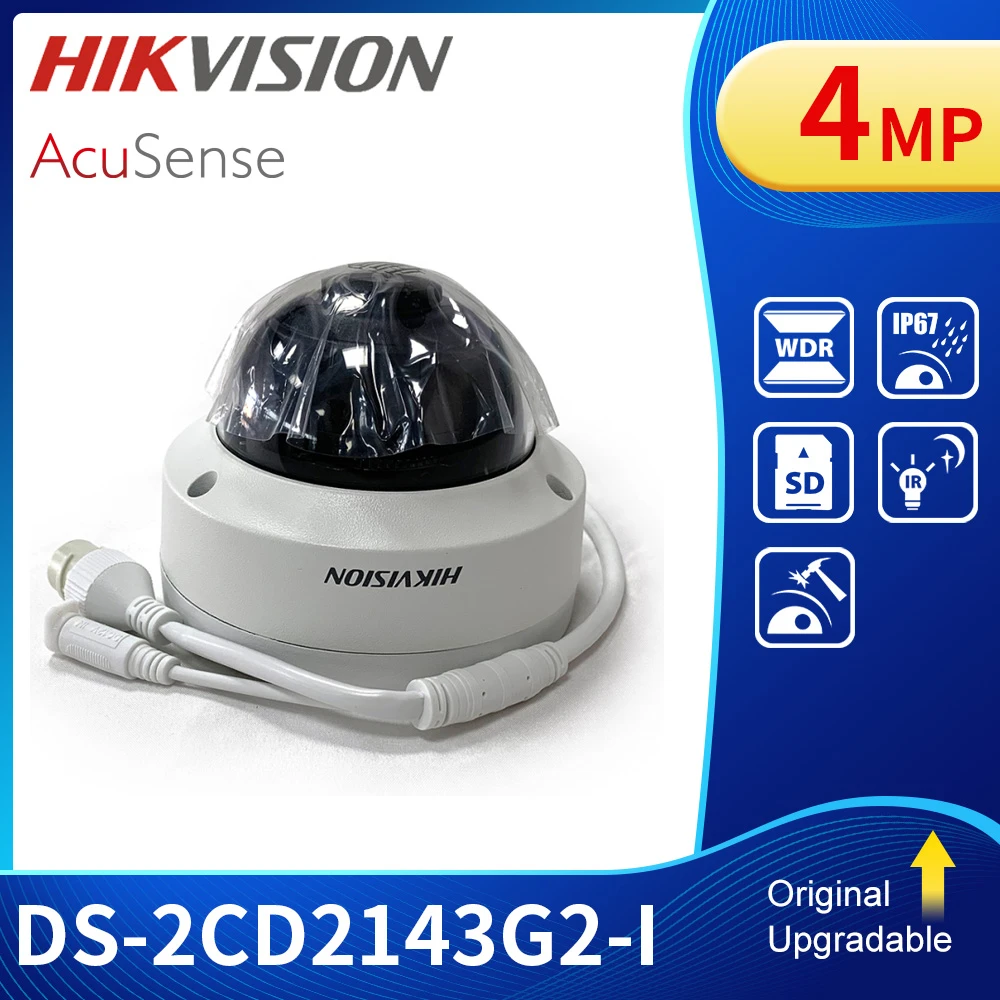 Hikvision DS 2CD2143G2 I and DS 2CD2143G2 IU 4MP AcuSense Vandal WDR Dome Network CCTV Camera ...