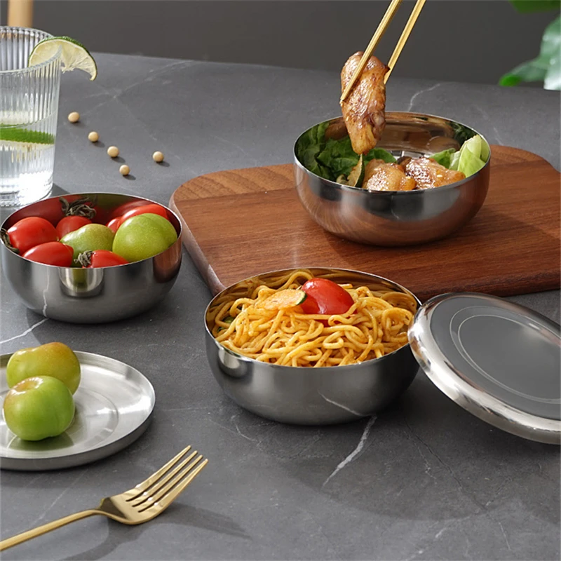 304-Stainless-Steel-Rice-Bowl-with-Lid-Soup-Bowl-Steamed-Rice-Bowl-Anti ...