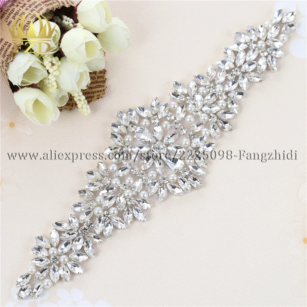 Rhinestones - 1 Wedding Rhinestones Applique Crystal Hot Fix Clear ...