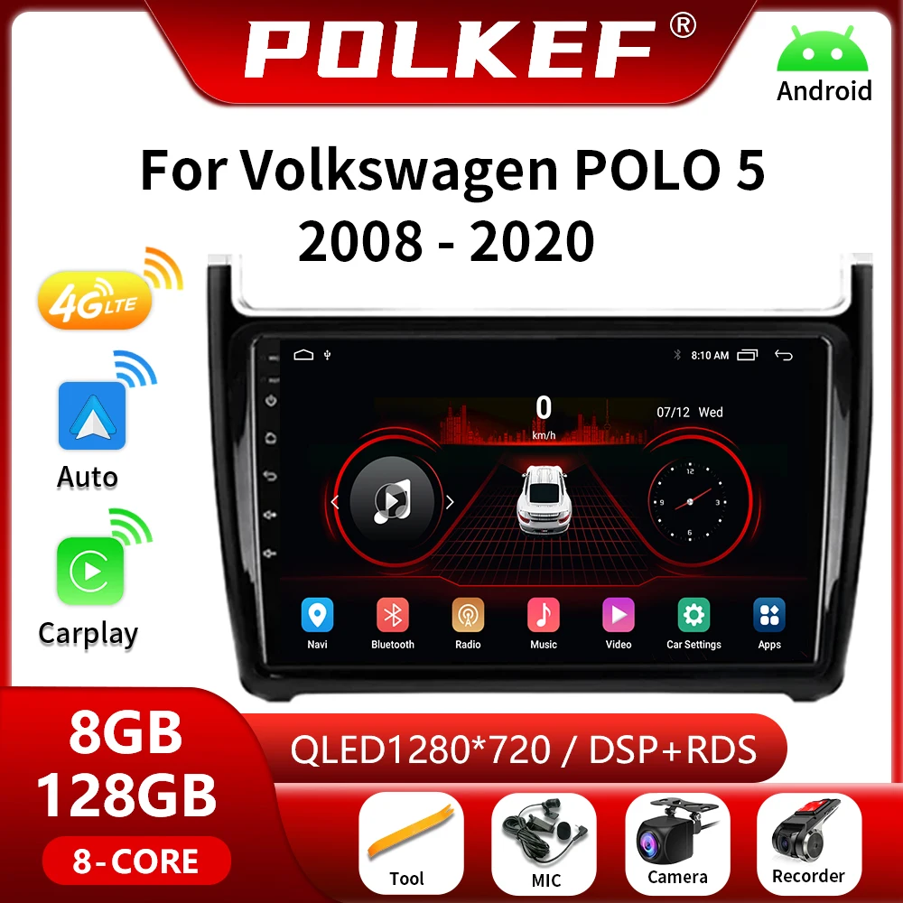 2-Din-Android-12-For-Volkswagen-VW-polo-5-sedan-2008-2020-Car-Radio ...