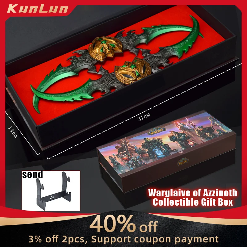 30CM-World-of-Warcraft-Weapon-Warglaive-of-Azzinoth-Egg-Knife-Gift-Box-Metal-Model-Collectible ...