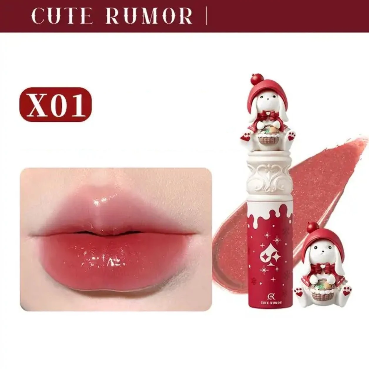 CUTE-RUMOR-Lip-Mud-Christmas-Little-Red-Riding-Hood-Rabbit-Lipstick ...