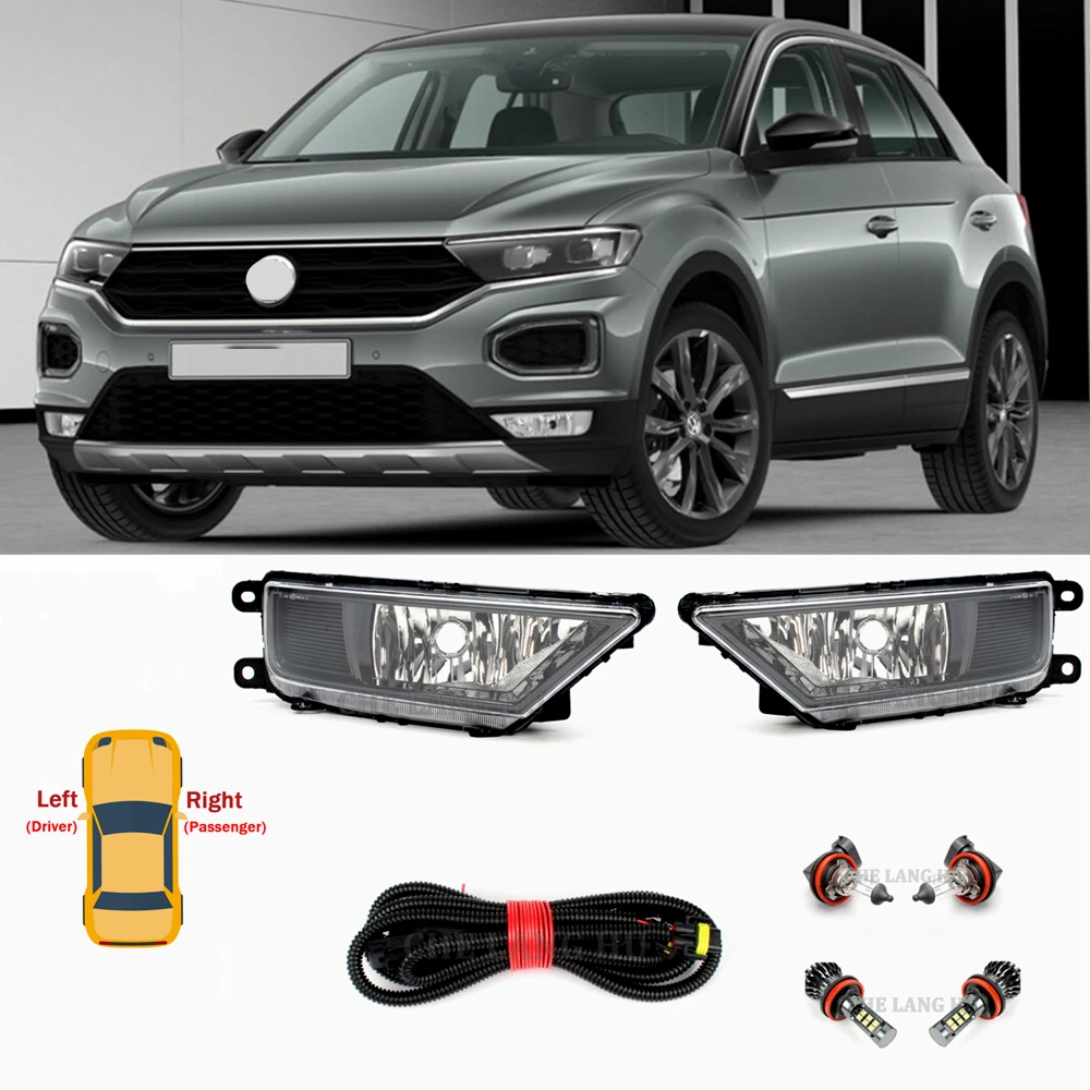 For-VW-T-Roc-2018-2019-2020-2021-European-market-Front-Fog-Lamp-Light ...