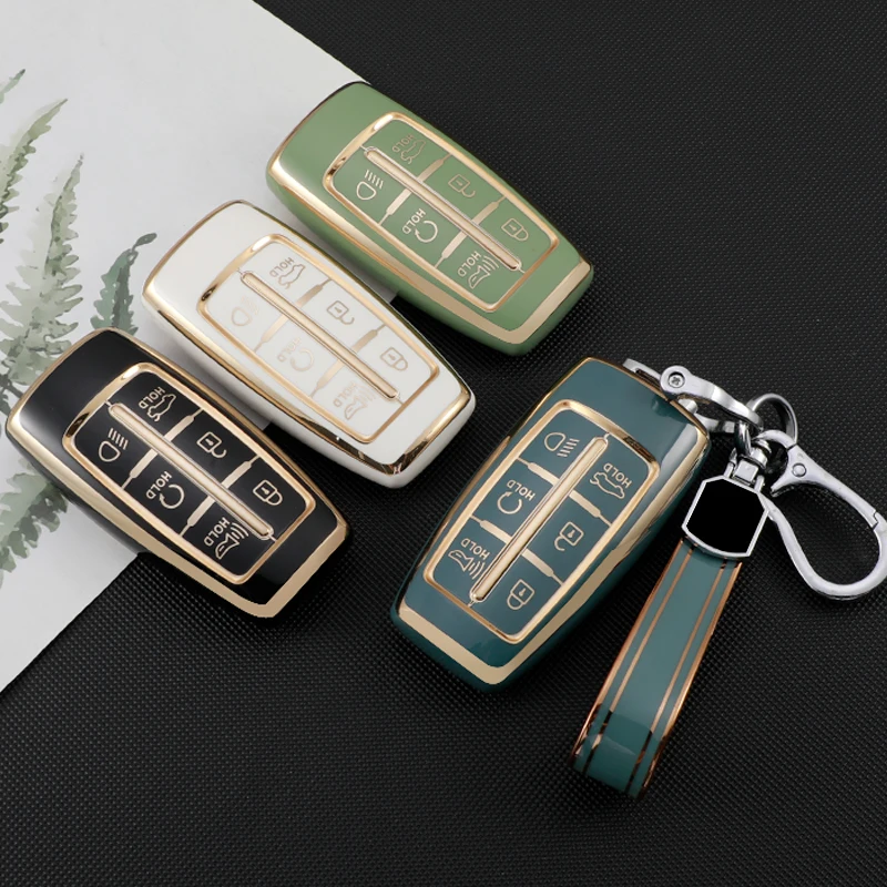 6-Buttons-TPU-Car-Key-Case-Cover-Fob-Shell-Holder-For-Hyundai-Genesis ...