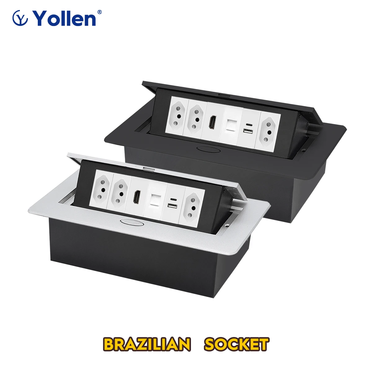 Metal-Panel-Brazil-Standard-Hidden-Table-Socket-4-6-Brazilian-Power-USB ...