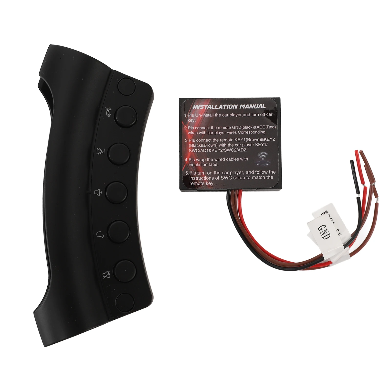 Universal Wireless Steering Wheel Control Multi-function Button ...