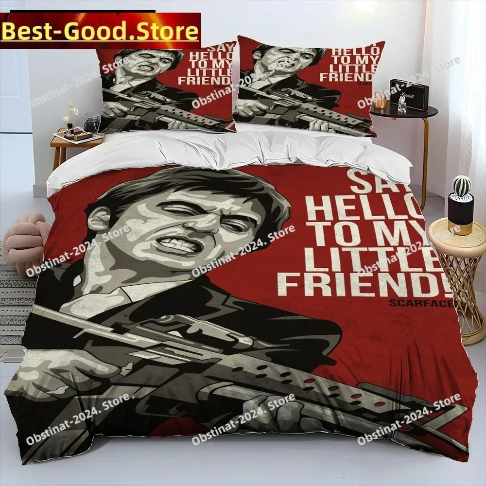 3D Fashion Movie Scarface Tony Bedding Set Printed single Comforter ...