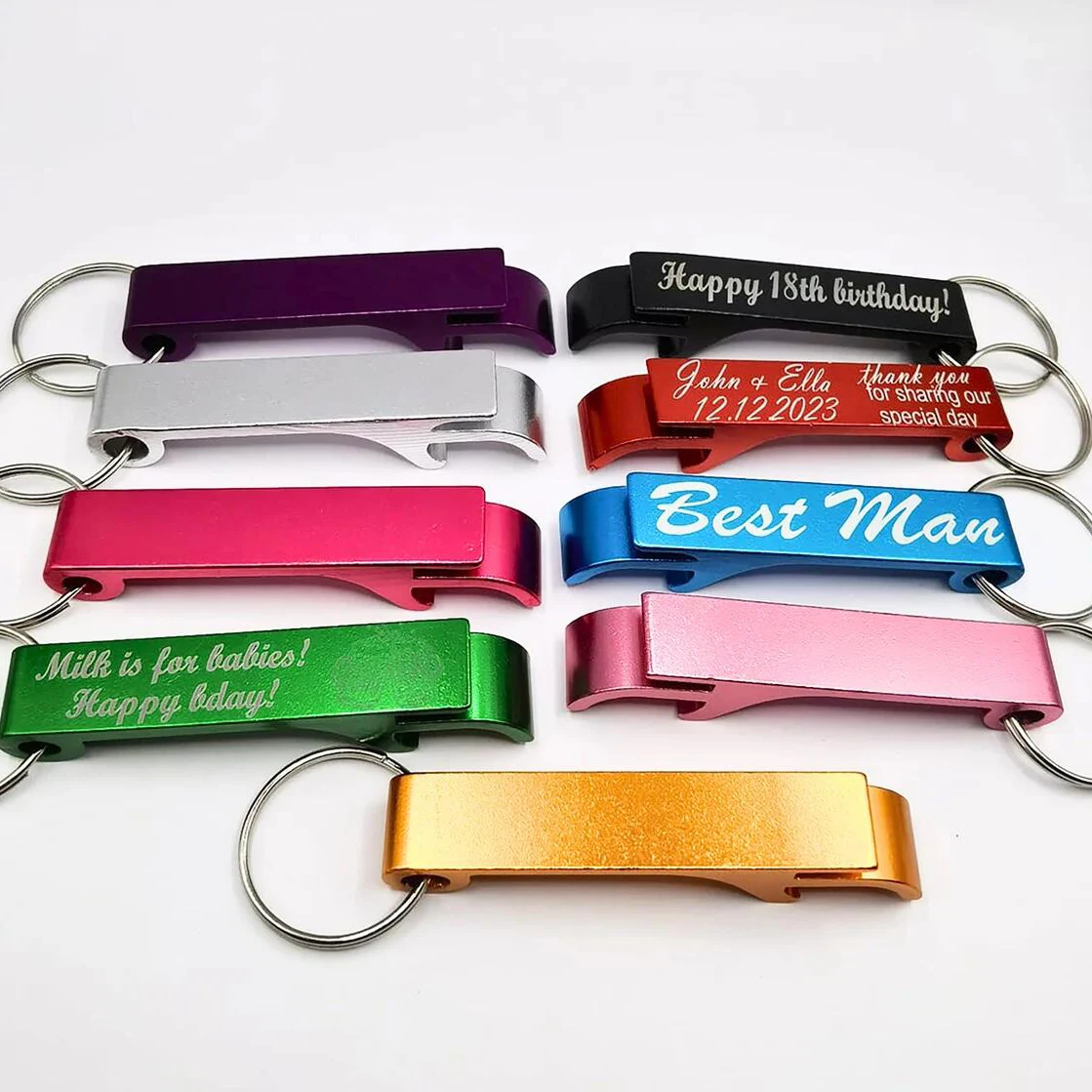 100-Personalized-Portable-Bottle-Opener-Key-Chain-Wedding-Favors-Custom ...