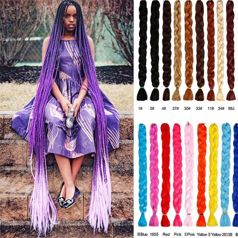 82 Inch 165g Synthetic Jumbo Braiding Hair Pre Stretched High ...