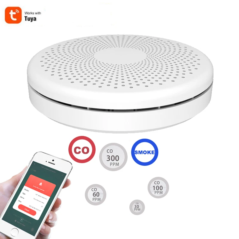 2-in-1-Version-WiFi-Tuya-And-Smart-Life-Smoke-Detector-Sensor-Carbon ...