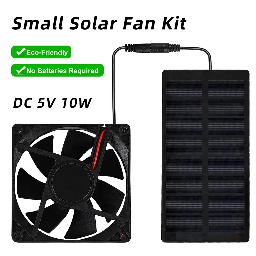 Adjusts Speed According To Sunlight 10W Solar Fan 5V Solar Fan ...