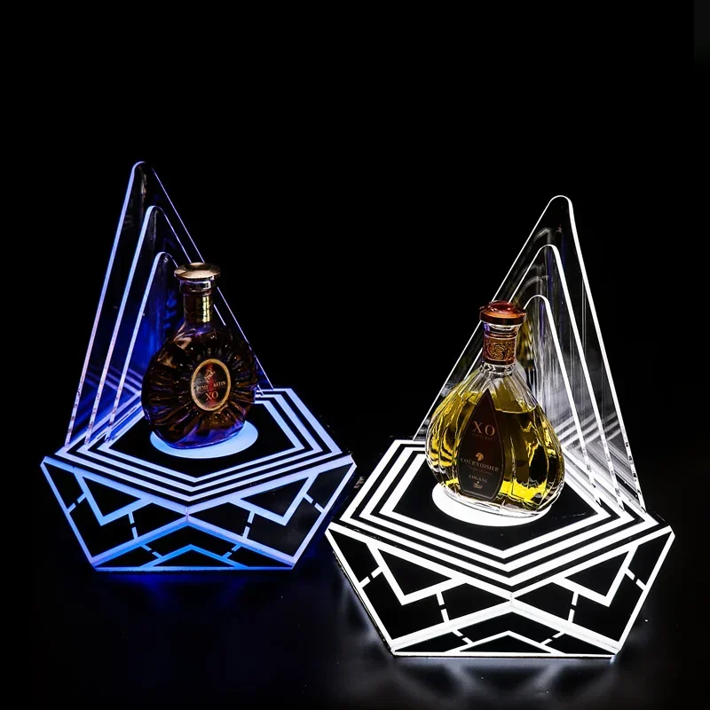 LED-Rechargeable-Luminous-Wine-Holder-Acrylic-Champagne-Display-Rack ...