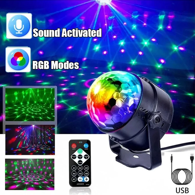 Luces-RGB-para-fiesta-Bola-de-discoteca-7-colores-luces-Led-estrobosc ...