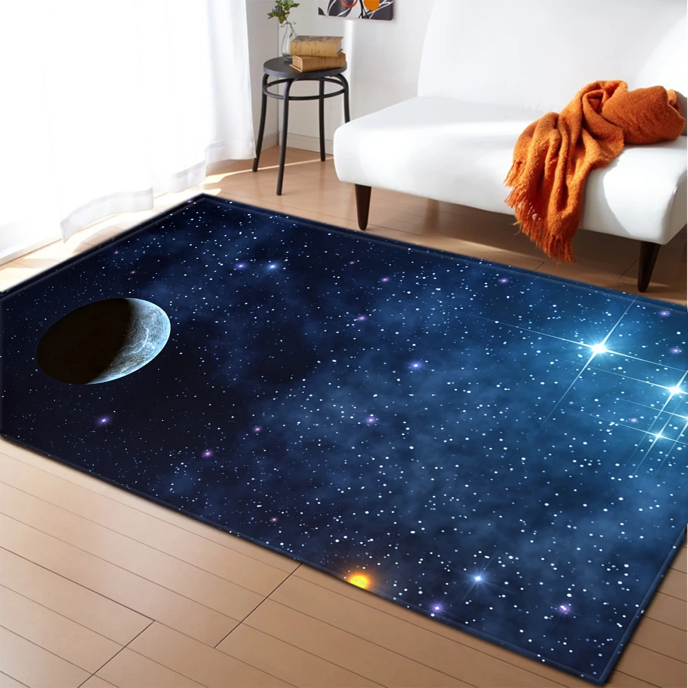 Universe Galaxy Carpet for Living Room Decor Soft Kids Bedroom Play Mat ...