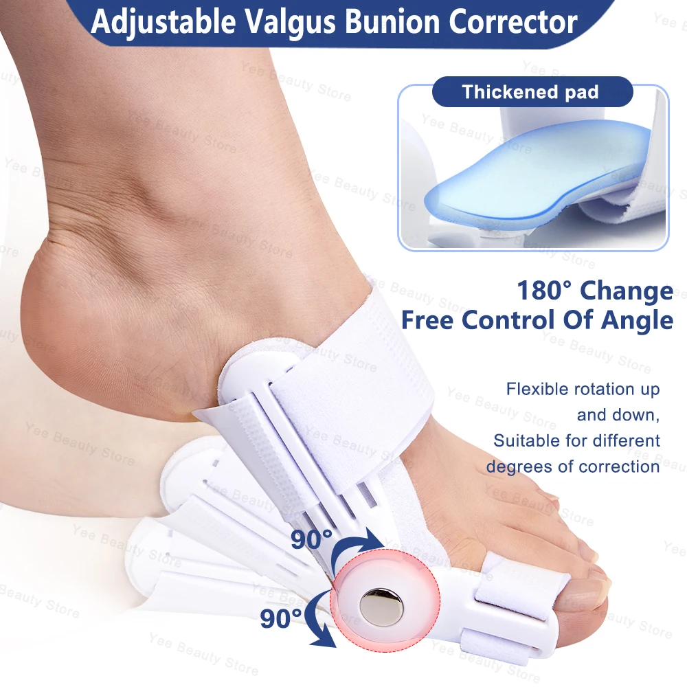 Adjustable-Hallux-Valgus-Bunion-Corrector-Unisex-Foot-Braces-Rotatable ...