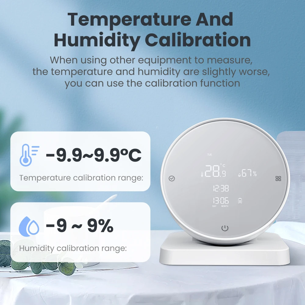 AVATTO WiFi Tuya Smart Temperature Humidity Sensor Smart Home Connected ...