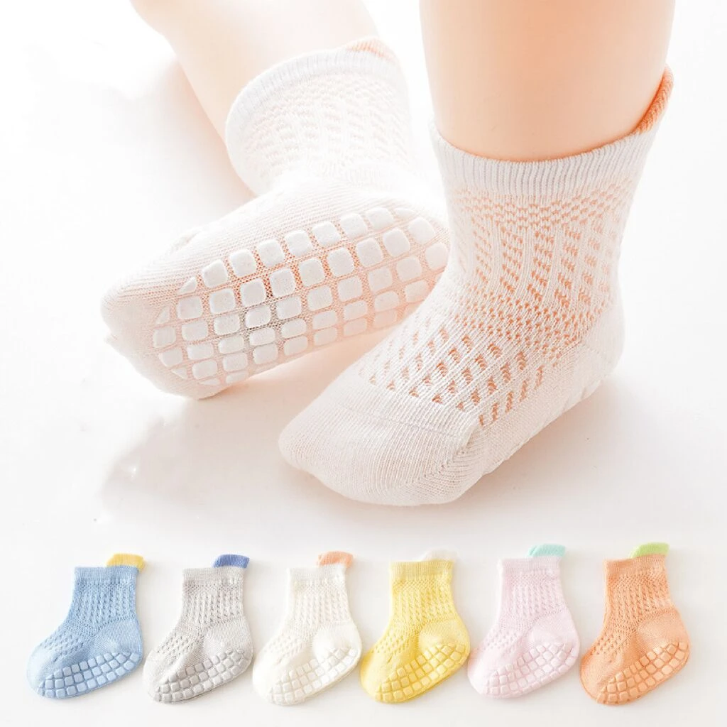 Summer Spring New Baby Socks With Non slip Rubber Cotton Anti Slip ...