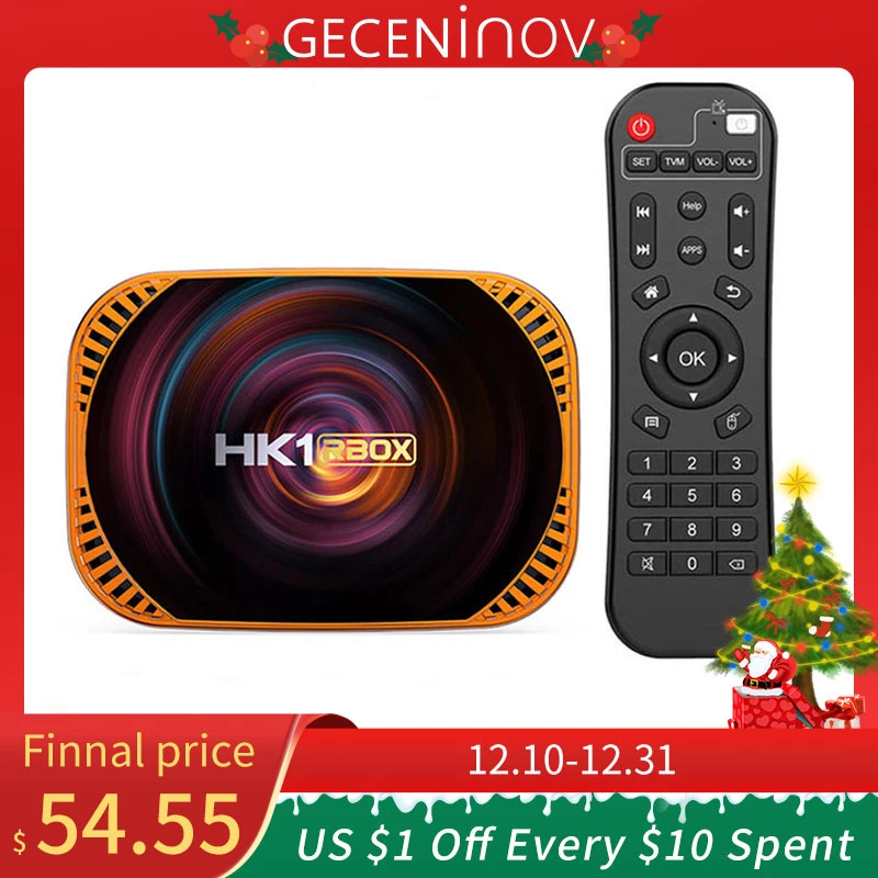 Hk1 rbox x4 android 11.0 amlogic s905x4 smart tv box 8k 4g 32/ 64/128gb ...