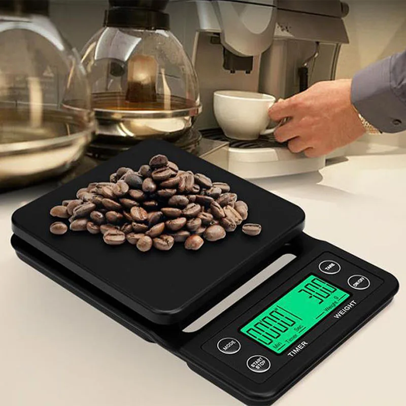 Coffee Scale Digital Electronic Scale with Precision Timer 0.1g LCD ...