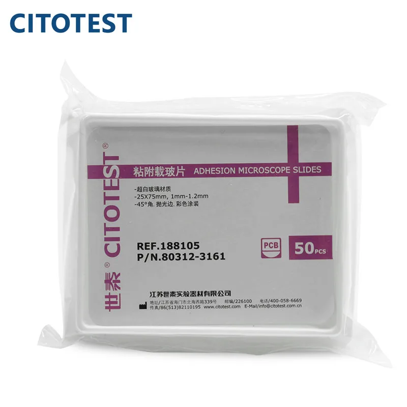 Citotest-50PCS-Adhesive-Slides-Standard-Grade-Microscope-Slides ...