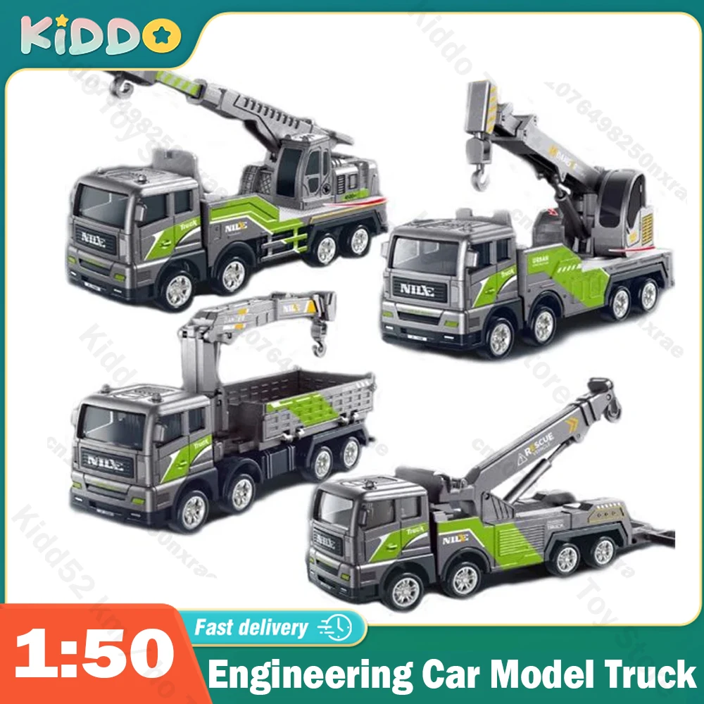 Engineering-Car-Model-Truck-Toys-Alloy-Diecast-Simulation-Crane ...