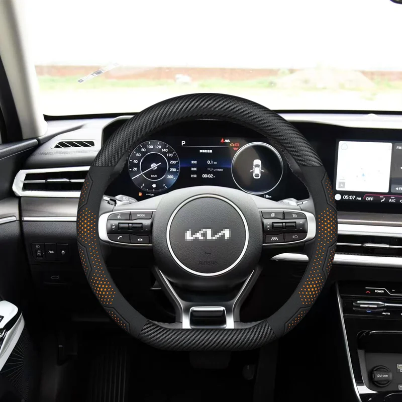 Car-Steering-Wheel-Cover-For-Kia-KN-K2-K3-K4-K5-EV6-GT-Rio-Sportage ...