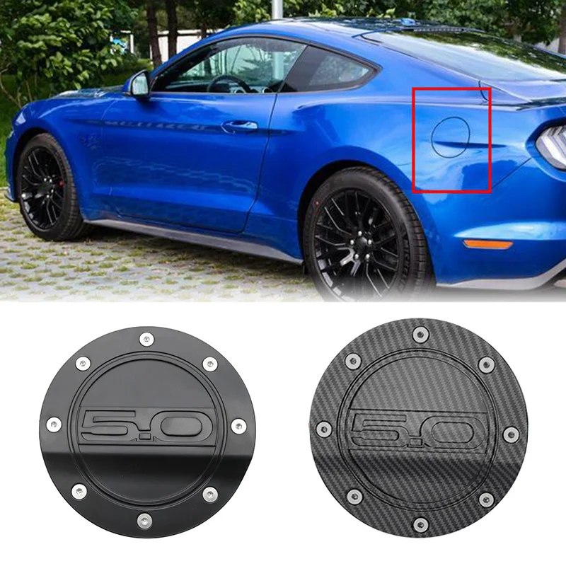 Carbon Fiber Car Fuel Tank Cover Oil Fuel Tank Cap Sticker Cover Trim ...