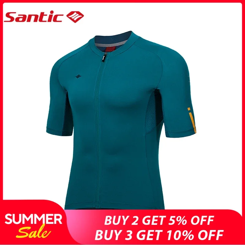 Santic-Men-s-Cycling-Short-Sleeve-Full-Zipper-Jersey-MTB-Bike-Shirts ...