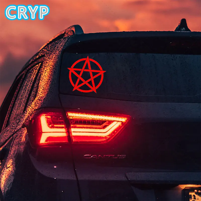 Pentagram Car Sticker Star Super Demon Goth Satanic Decal Motorcycle ...