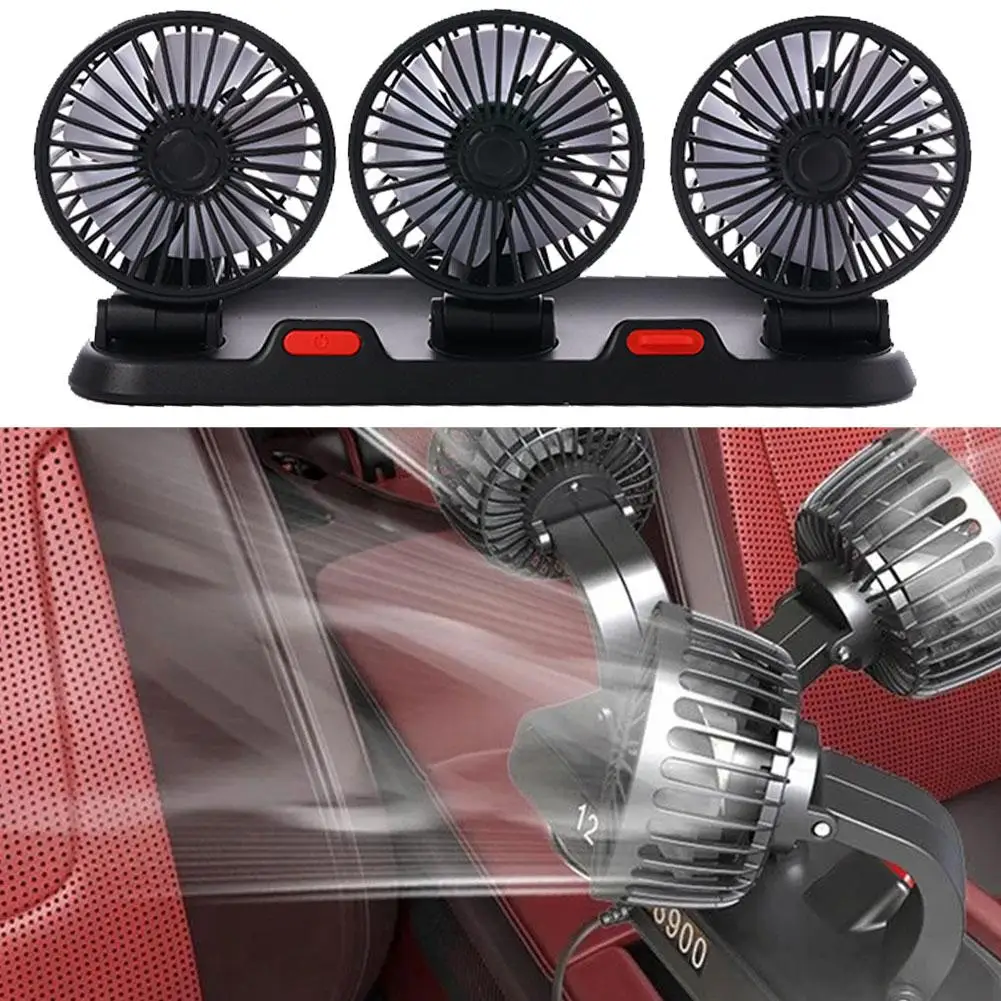 Car-Fan-Three-Head-Automotive-Electric-Fan-USB-12V-24V-Fan-2-Speeds-Car ...