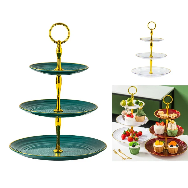 European-Style-Cake-Stand-Display-Rack-Fruit-Plate-3-Layer-Cupcake-Tray ...