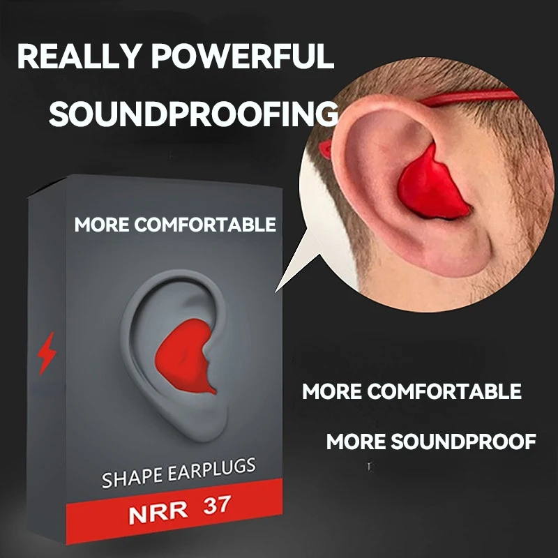 Silicone Ear Protection Earplugs | Noise Protection Ear Plugs - 30 ...
