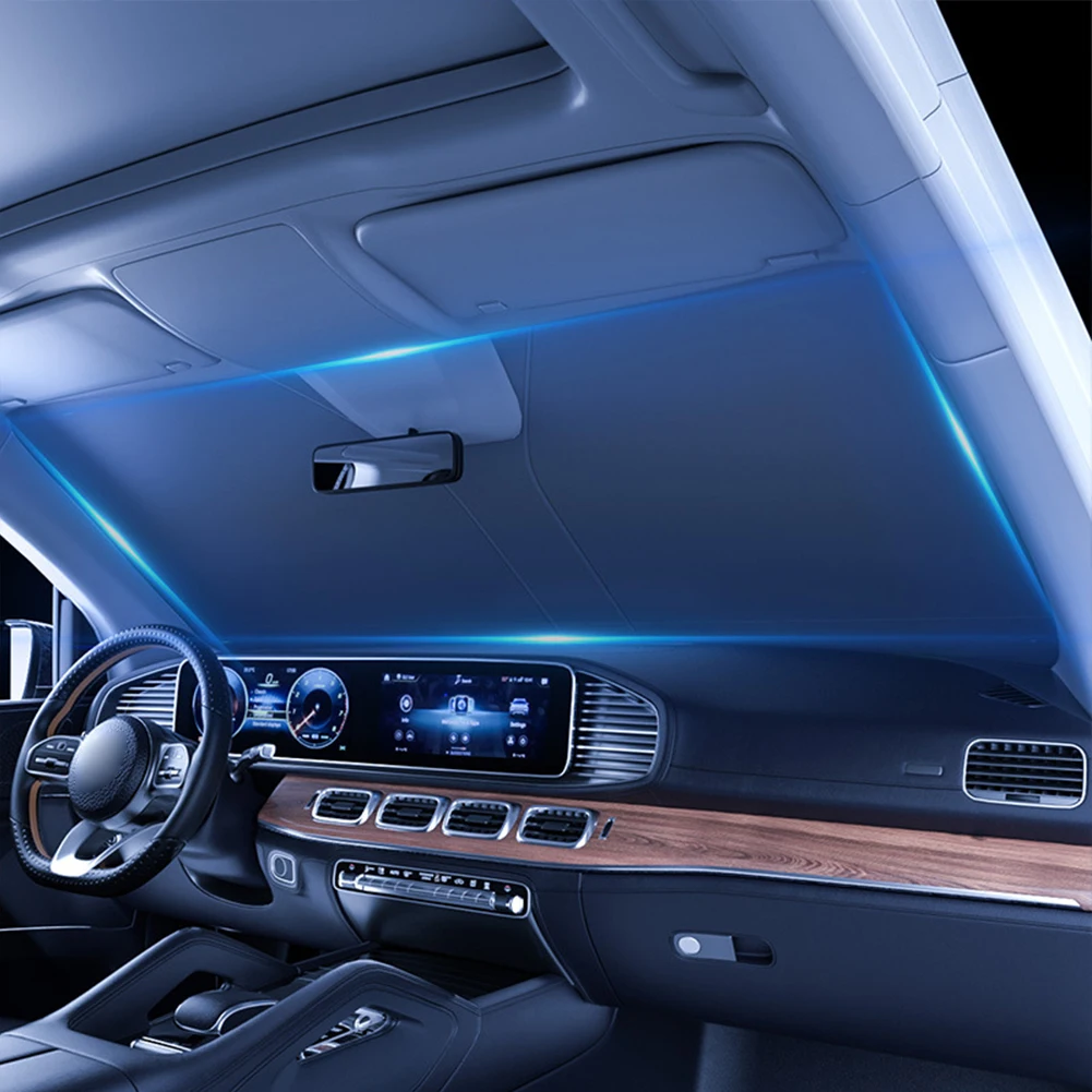 Visera de parabrisas frontal plegable para coche, Parasol de protección ...