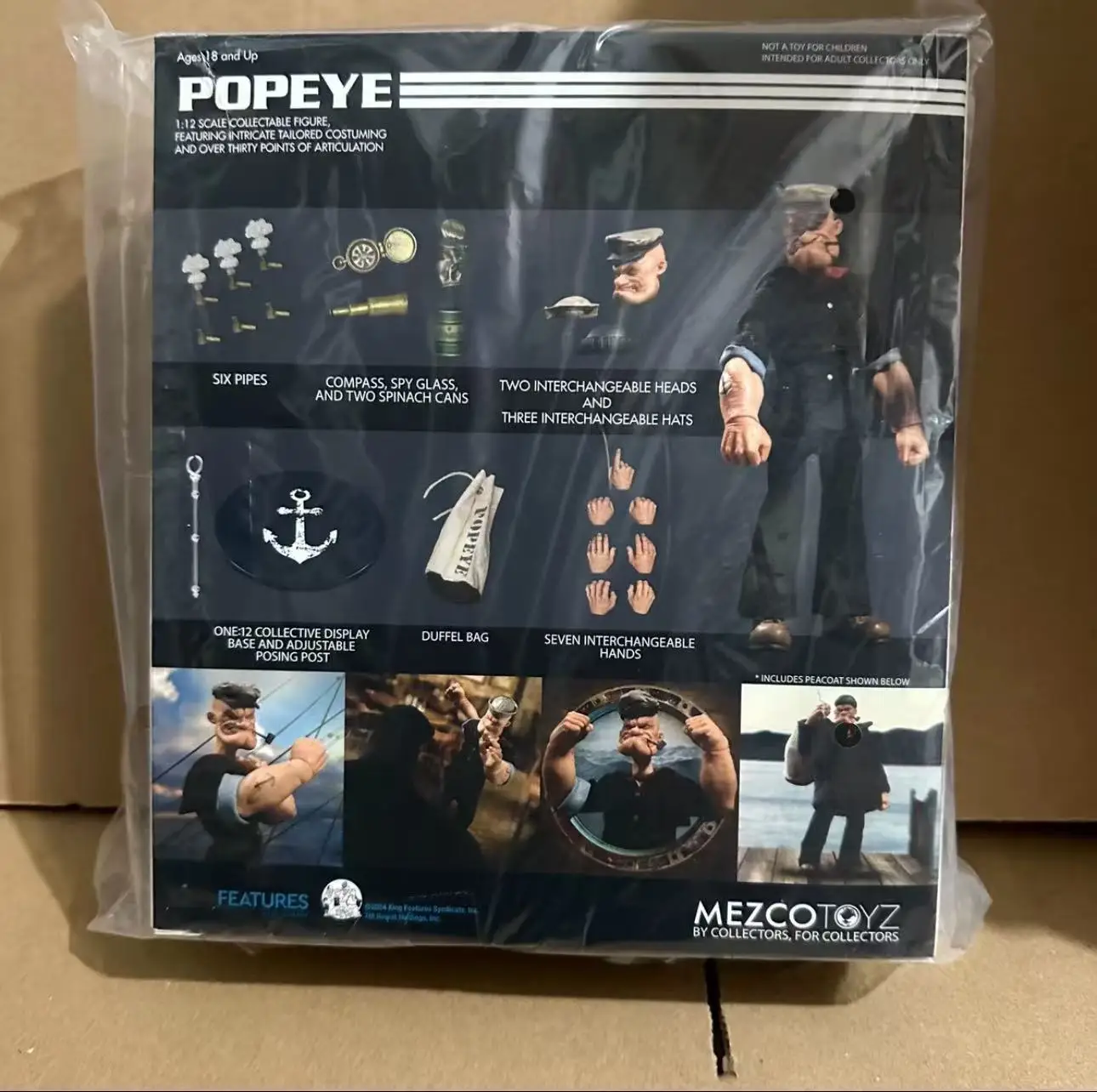 Mezco Popeye Popper Ant 1:12 Modelo de figura de acción móvil ...