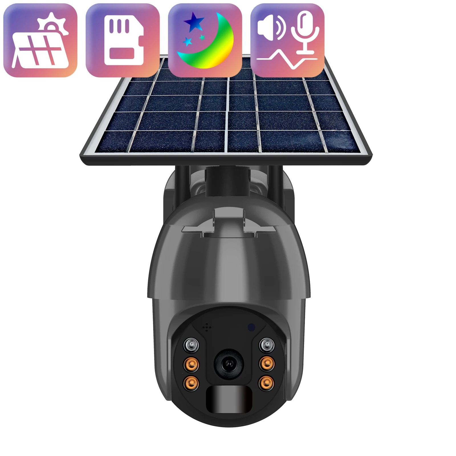 4MP Wireless WiFi 4G Camera Solar Rechargeable Battery Powered Outdoor ...
