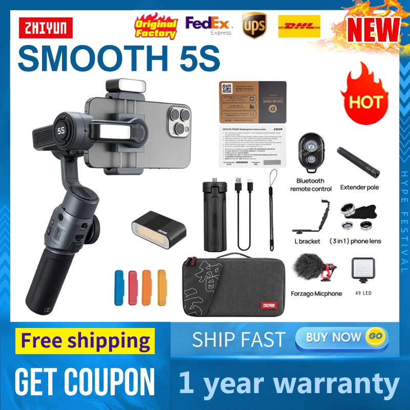 Zhiyun estabilizador de cardán para teléfono inteligente, Kit de fotografía para iPhone/Xiaomi ...