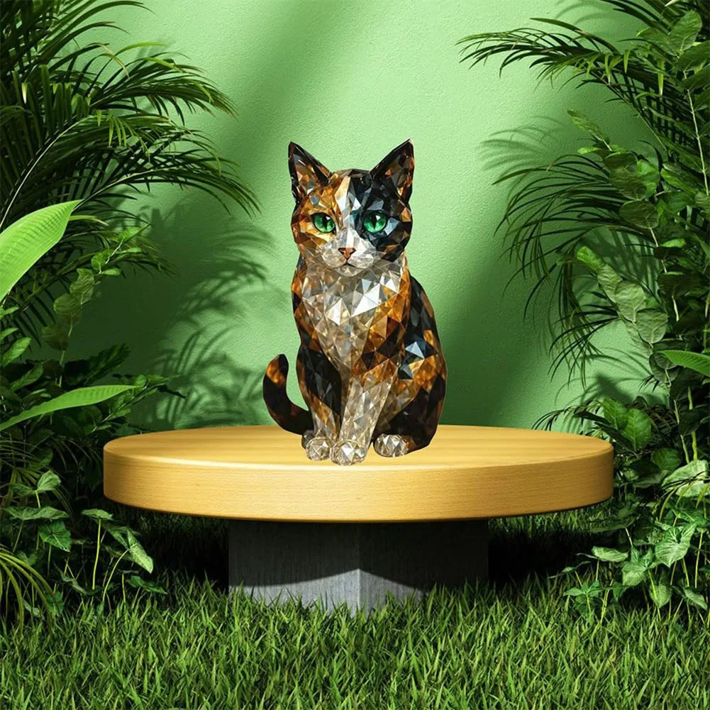 Fake Crystal Animal Sculptures Resin Painted Animal Statue Resin Animal ...