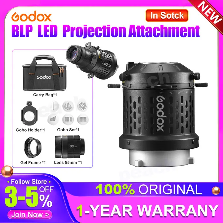 Godox-BLP-LED-Projection-Attachment-360-Rotatable-Design-Bowens-Mount-Studio-LED-Light-for-Godox ...